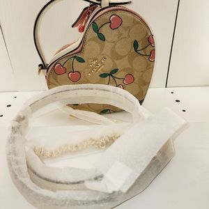 Coach | Bags | Coach Heart Crossbody In Signature Canvas With Heart ...